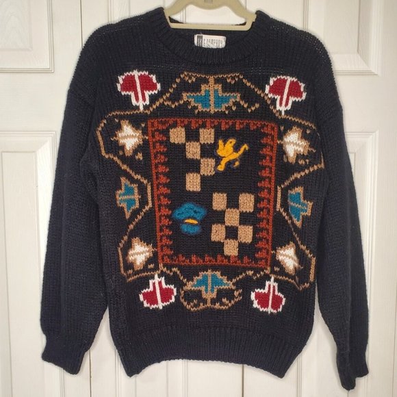 Vintage | Sweaters | Sk Company Wool Blend Sweater Vtg Y2k 8s Patterned ...